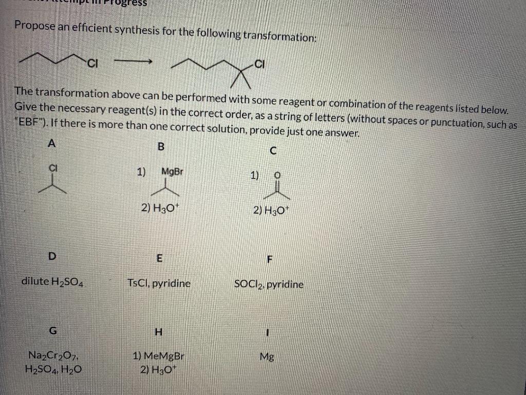Solved Propose an efficient synthesis for the following | Chegg.com