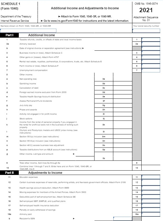Form 1040 Page 1 and 2.Third Party Do you want to | Chegg.com