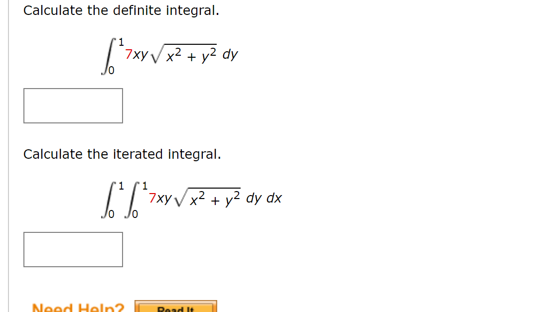 Solved Calculate the definite | Chegg.com