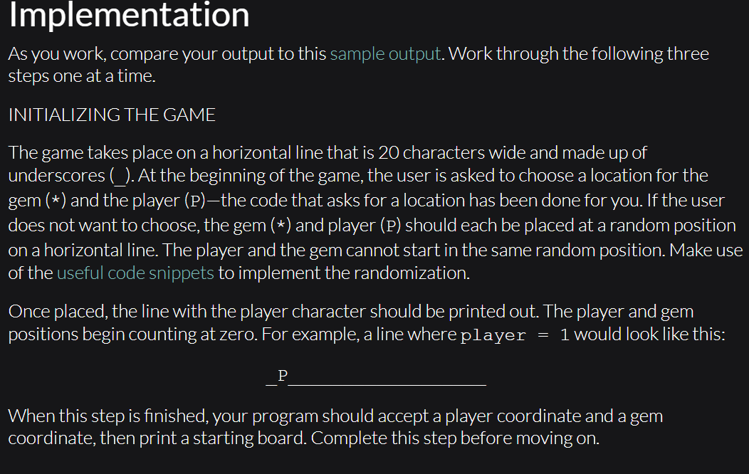 Solved Implementation As you work, compare your output to | Chegg.com