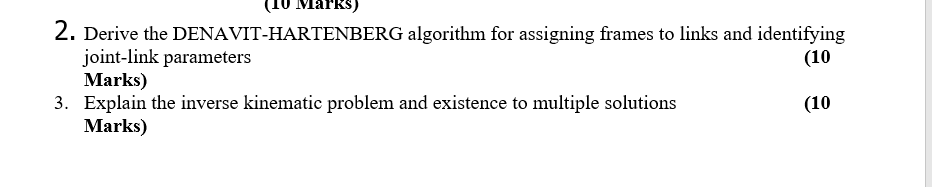 Solved This Assignments For Robot Kinematics Dynamics And 