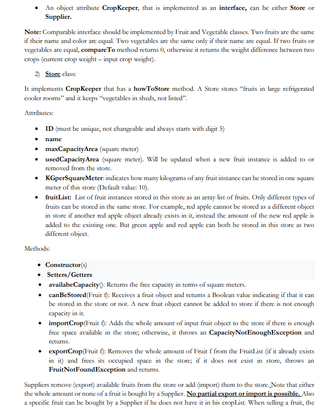 Solved Agricultural Management System General explanation: | Chegg.com