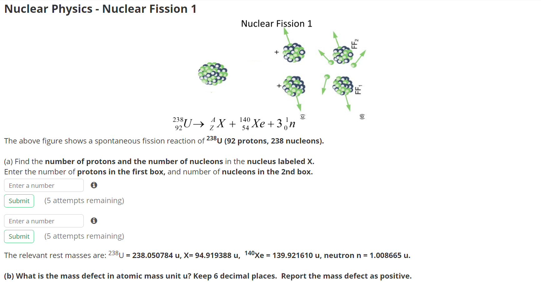 Solved Nuclear Physics - Nuclear Fission 1 Nuclear Fission 1 | Chegg.com