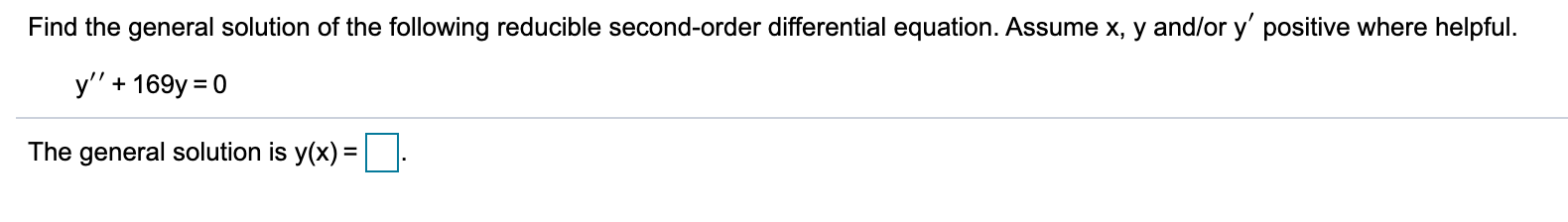 Solved Find the general solution of the following reducible | Chegg.com