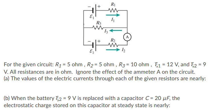 Solved For the given circuit: R1 = 5 ohm, R2 = 5 ohm, R3 = | Chegg.com