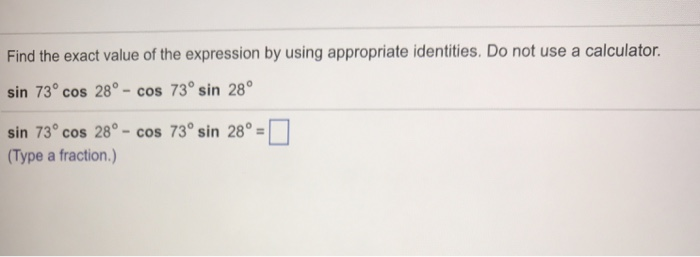Solved Find the exact value of the expression by using | Chegg.com