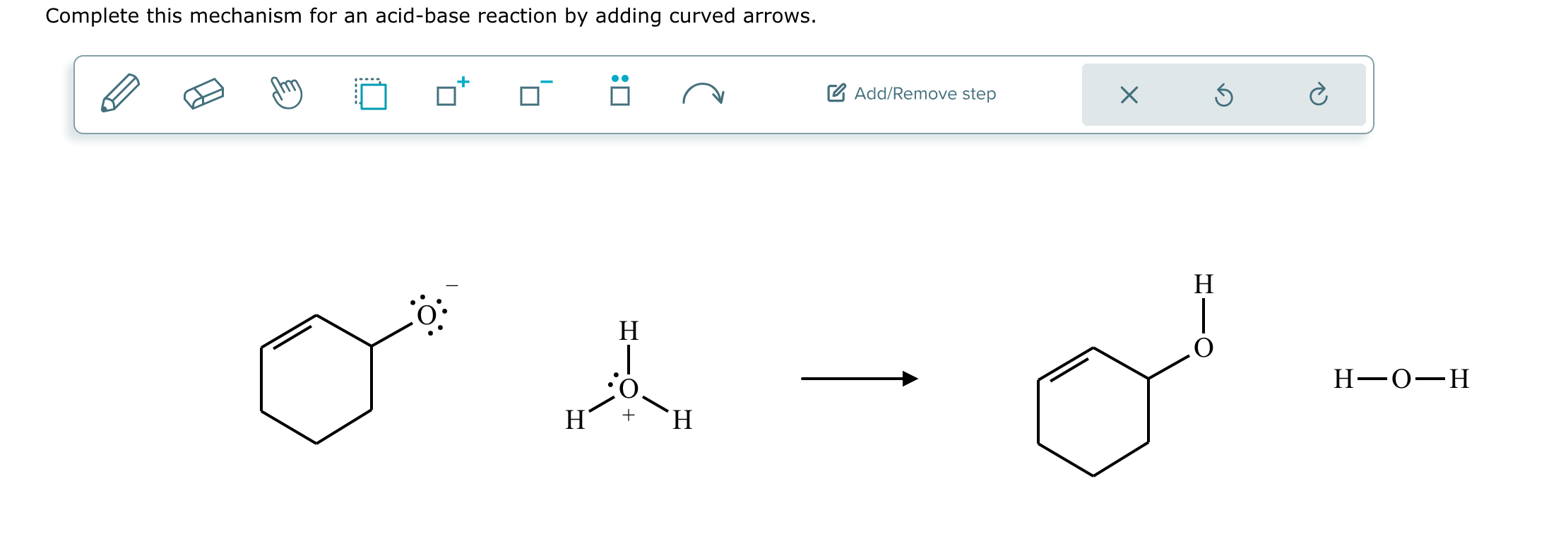 Solved Complete this mechanism for an acid-base reaction by | Chegg.com