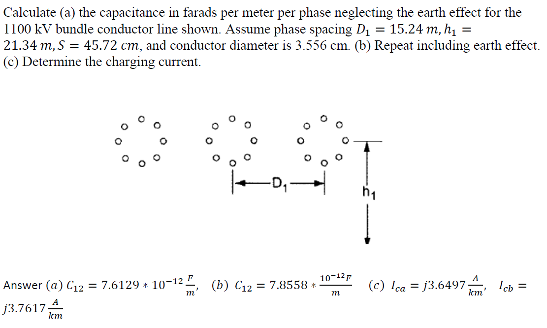 Solved Calculate (a) the capacitance in farads per meter per | Chegg.com