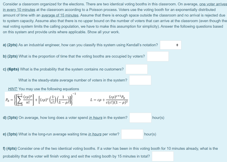 Solved Consider a classroom organized for the elections. | Chegg.com