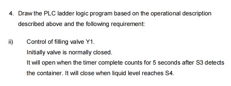 Solved helpDraw the PLC ladder logic program based on the | Chegg.com