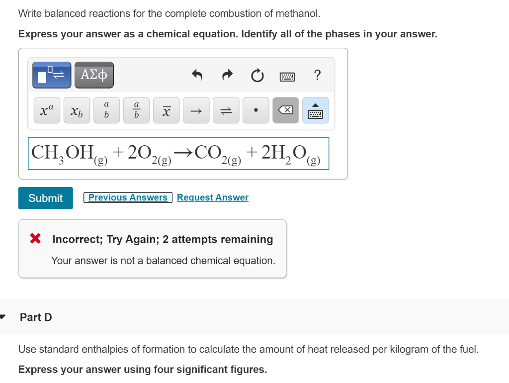Solved Write balanced reactions for the complete combustion | Chegg.com