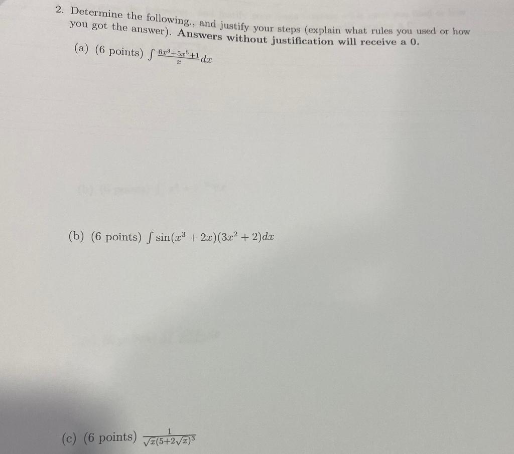 Solved 2. Determine the following., and justify your steps | Chegg.com