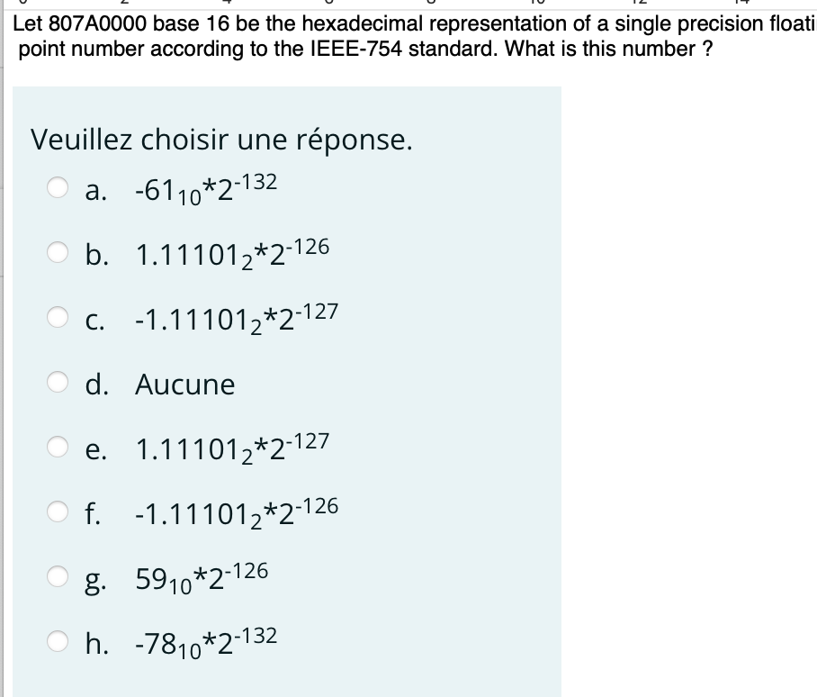 Solved Let 807A0000 base 16 be the hexadecimal | Chegg.com