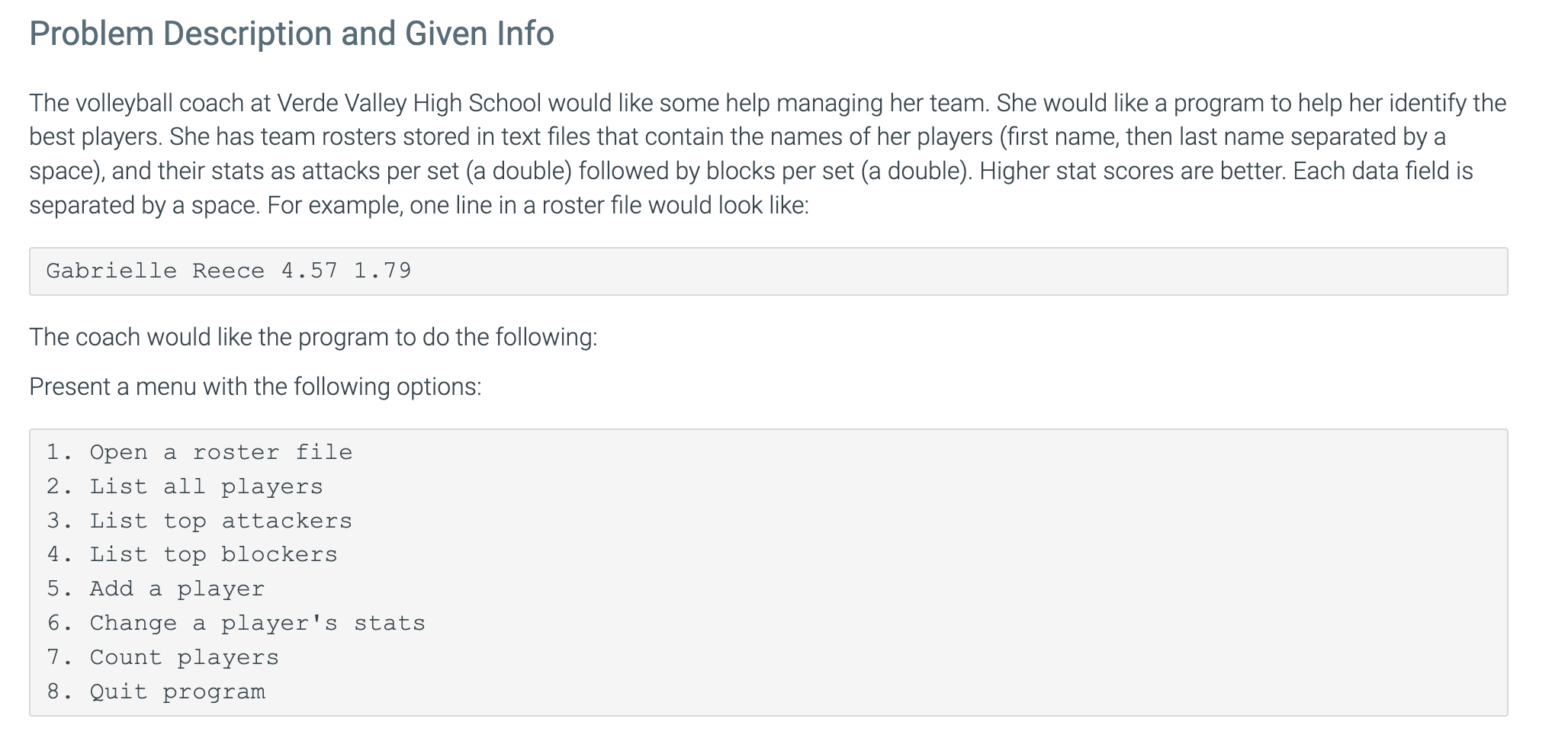Solved Required Skills Inventory . . . O • Write a class to | Chegg.com