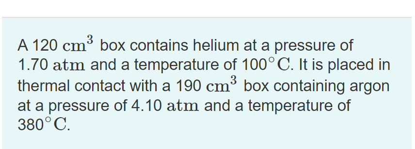 Solved Part B: What is the final thermal energy of each gas? | Chegg.com