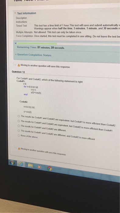 Solved Test Information Description Instructions Timed Test | Chegg.com Solved Test Information Description Instructions Timed Test | Chegg.com