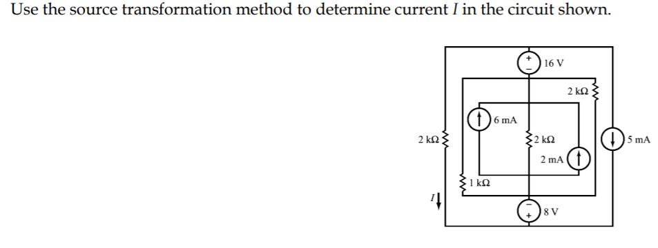 Solved Use the source transformation method to determine | Chegg.com