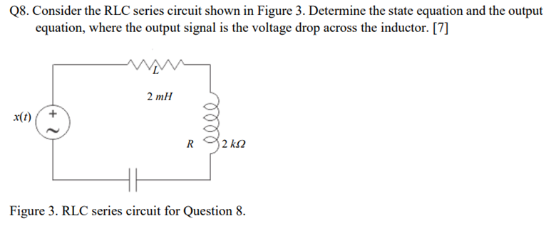 Solved 08. Consider the RLC series circuit shown in Figure | Chegg.com