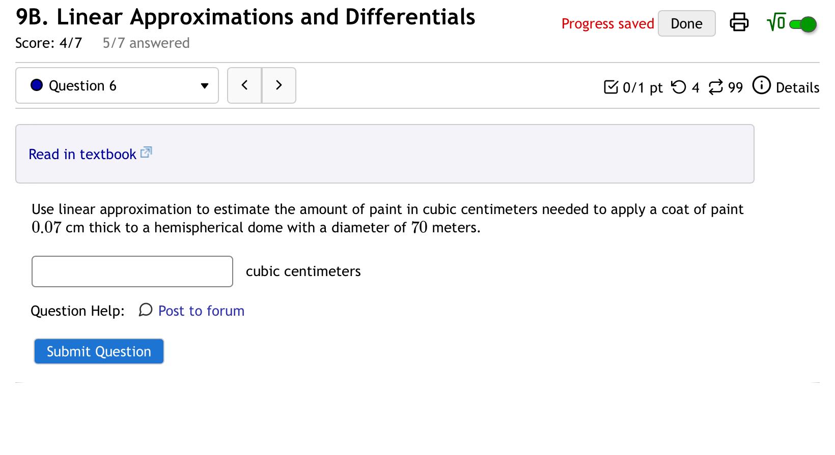 Solved Use linear approximation to estimate the amount of | Chegg.com