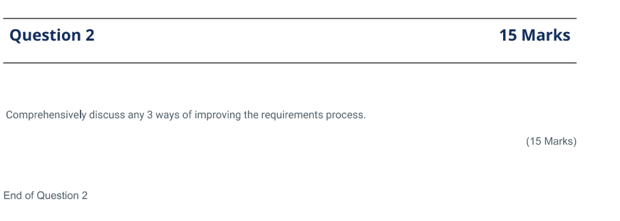 Solved Comprehensively discuss any 3 ways of improving the | Chegg.com