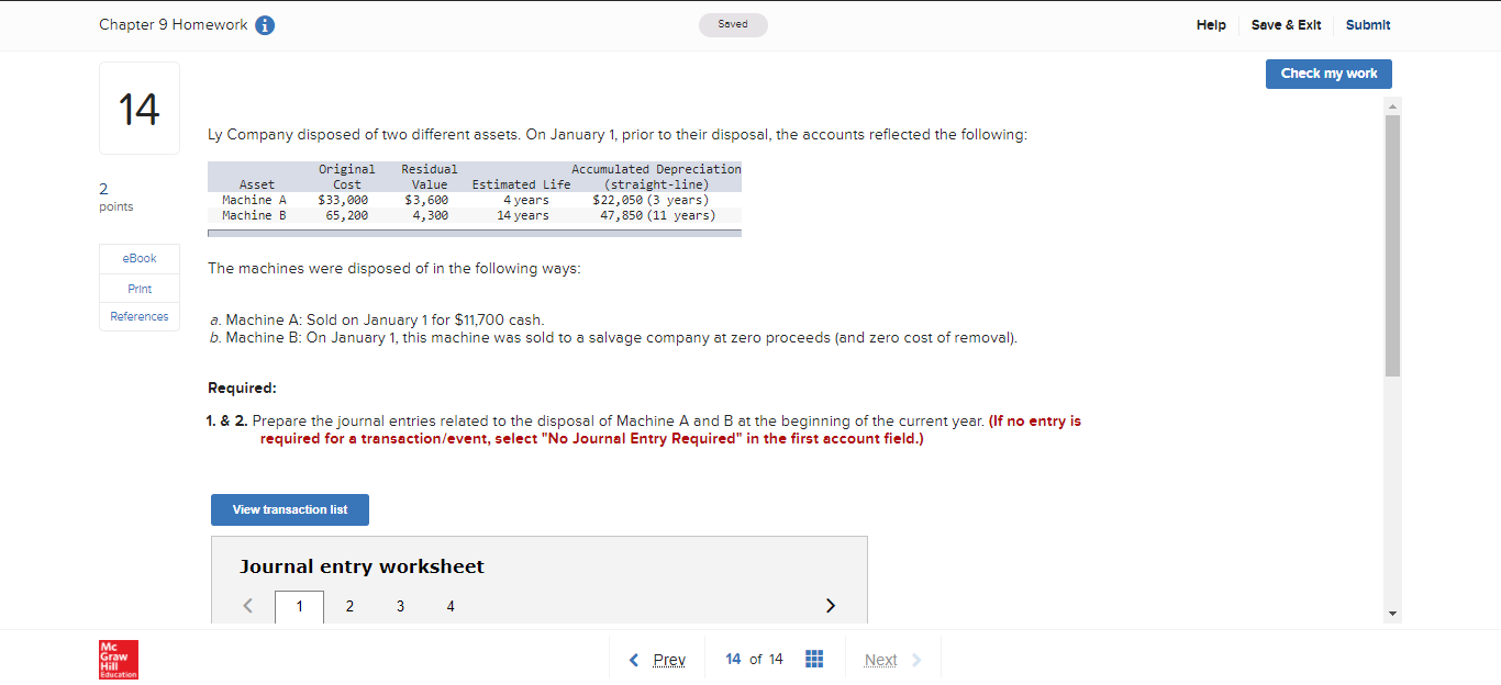 Solved Chapter 9 Homework Saved Help Save & Exit Submit | Chegg.com