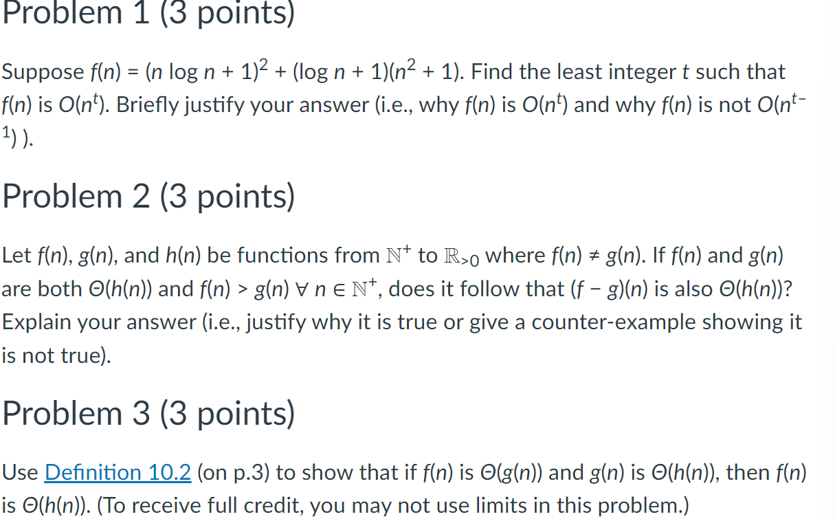 Solved Suppose f(n)=(nlogn+1)2+(logn+1)(n2+1). Find the | Chegg.com