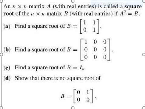 Solved Red An n x n matrix A (with real entries) is called a | Chegg.com