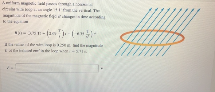 Solved A uniform magnetic field passes through a horizontal | Chegg.com