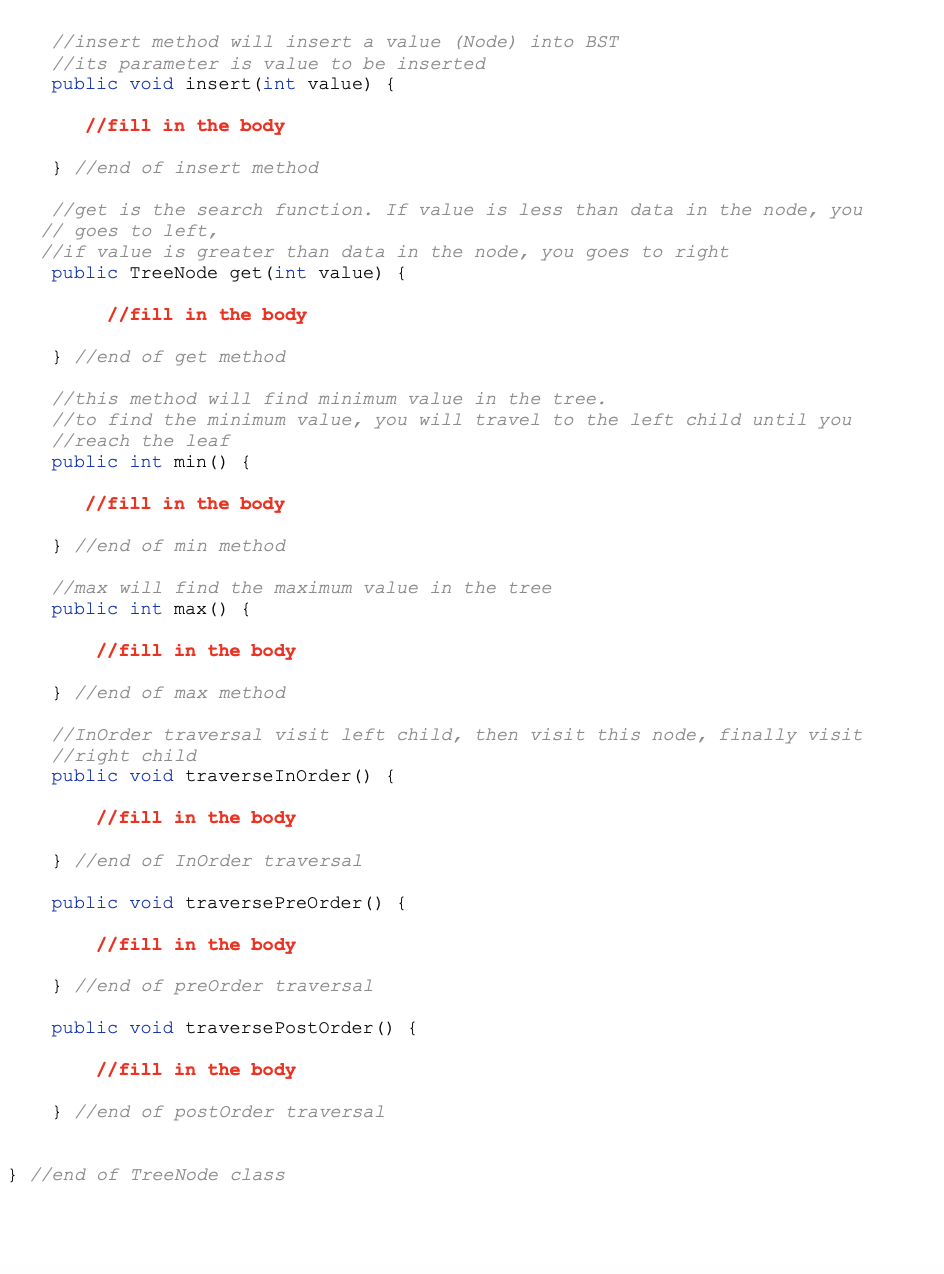 Solved /please create the project called BST | Chegg.com
