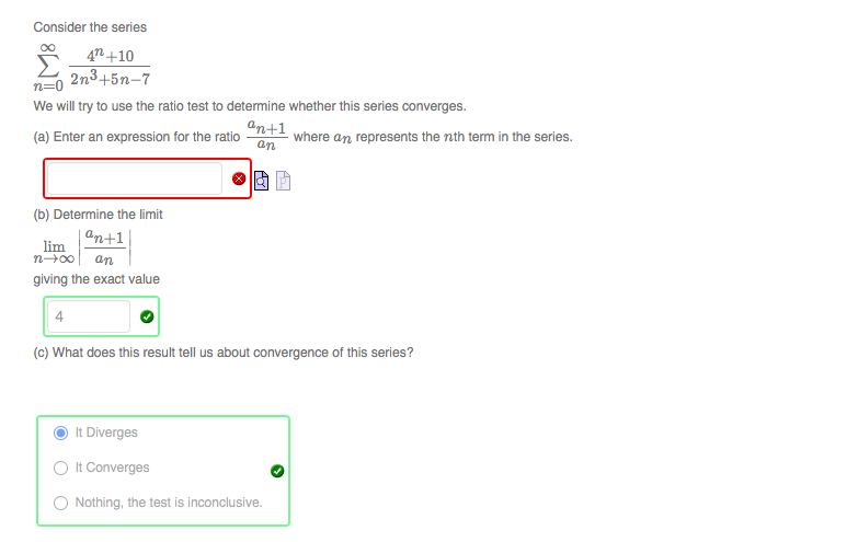 Solved Consider the series oo Ë n=0 41 +10 2n3 +5n-7 We will | Chegg.com