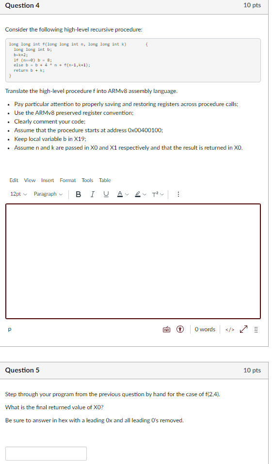 Solved Consider the following high-level recursive | Chegg.com Solved Consider the following high-level recursive | Chegg.com