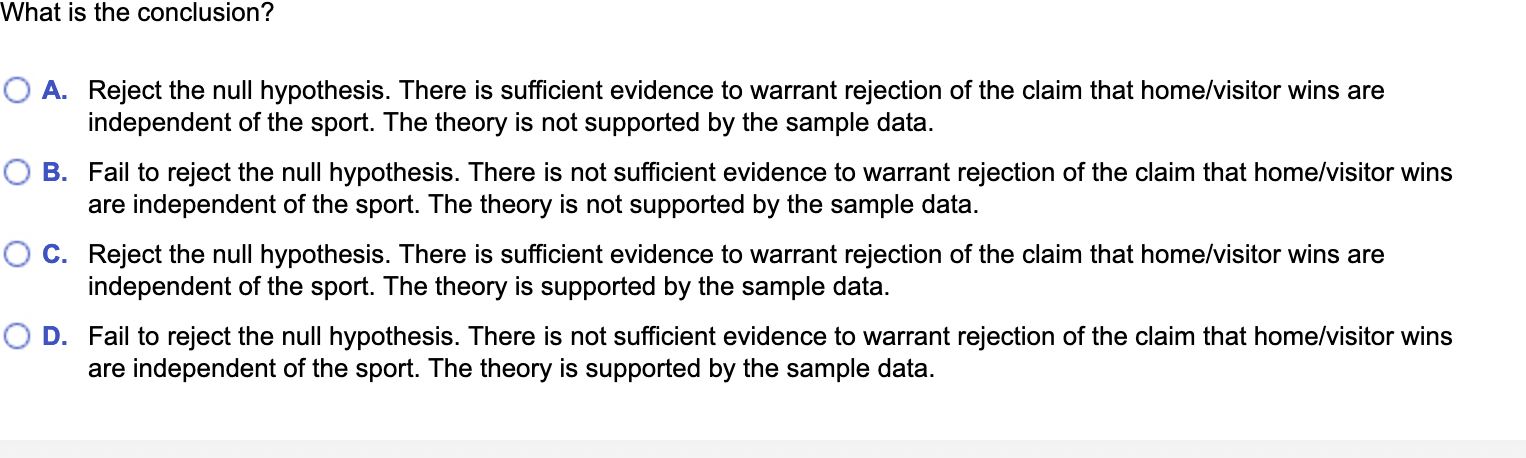 Solved Winning Team and Sports DataWinning team data were | Chegg.com