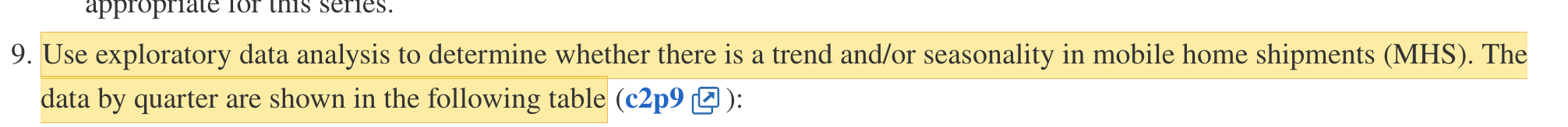 appropriate for this series. 9. Use exploratory data | Chegg.com