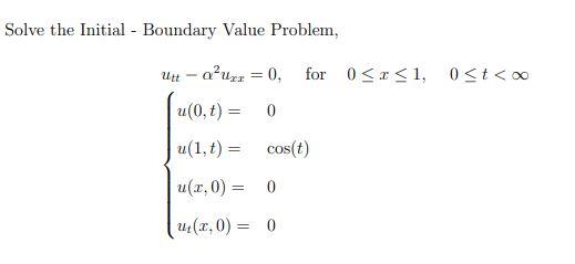 Solved Solve the Initial - Boundary Value Problem, ut - | Chegg.com