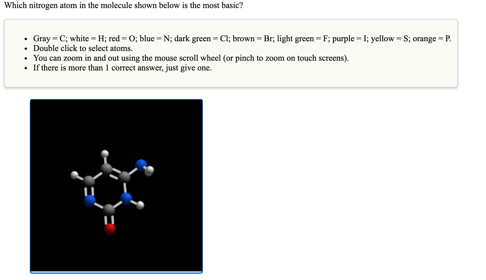 Solved Which nitrogen atom in the molecule shown below is | Chegg.com