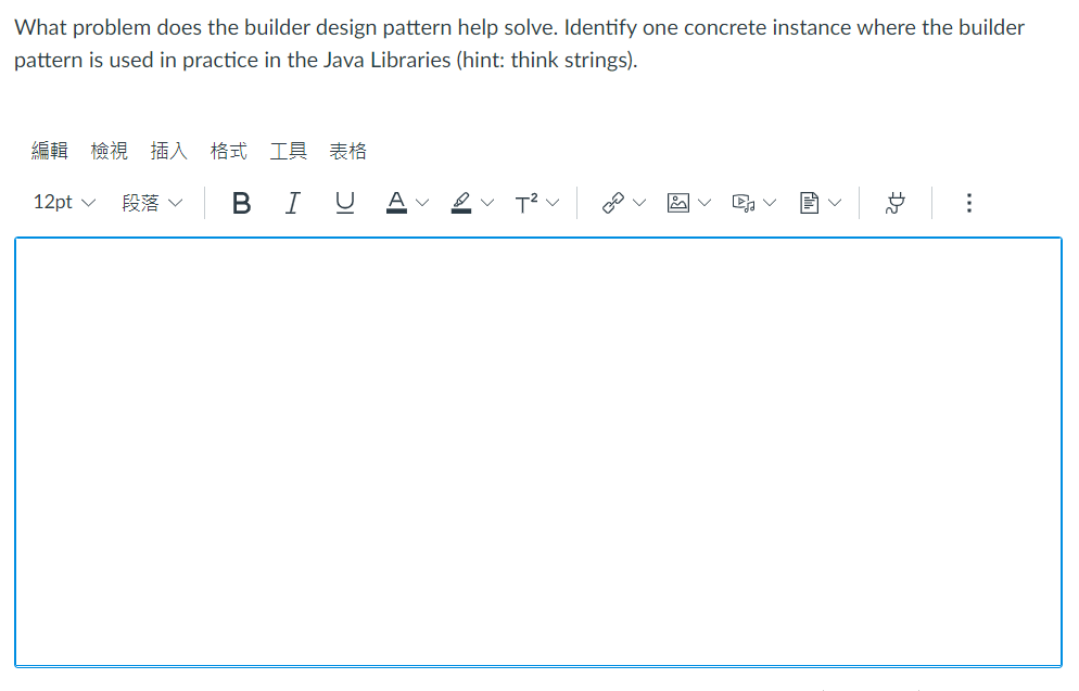 Solved What problem does the builder design pattern help | Chegg.com