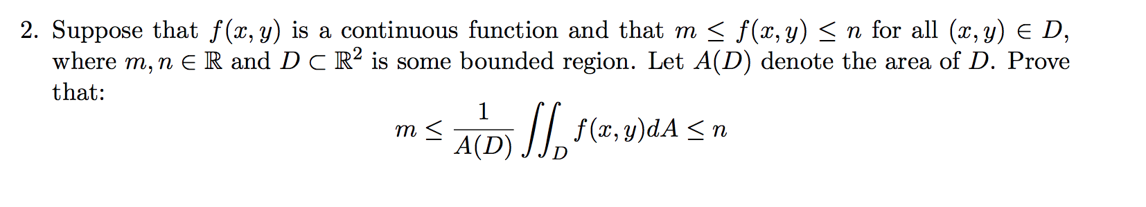 Solved 2. Suppose that f(x, y) is a continuous function and | Chegg.com