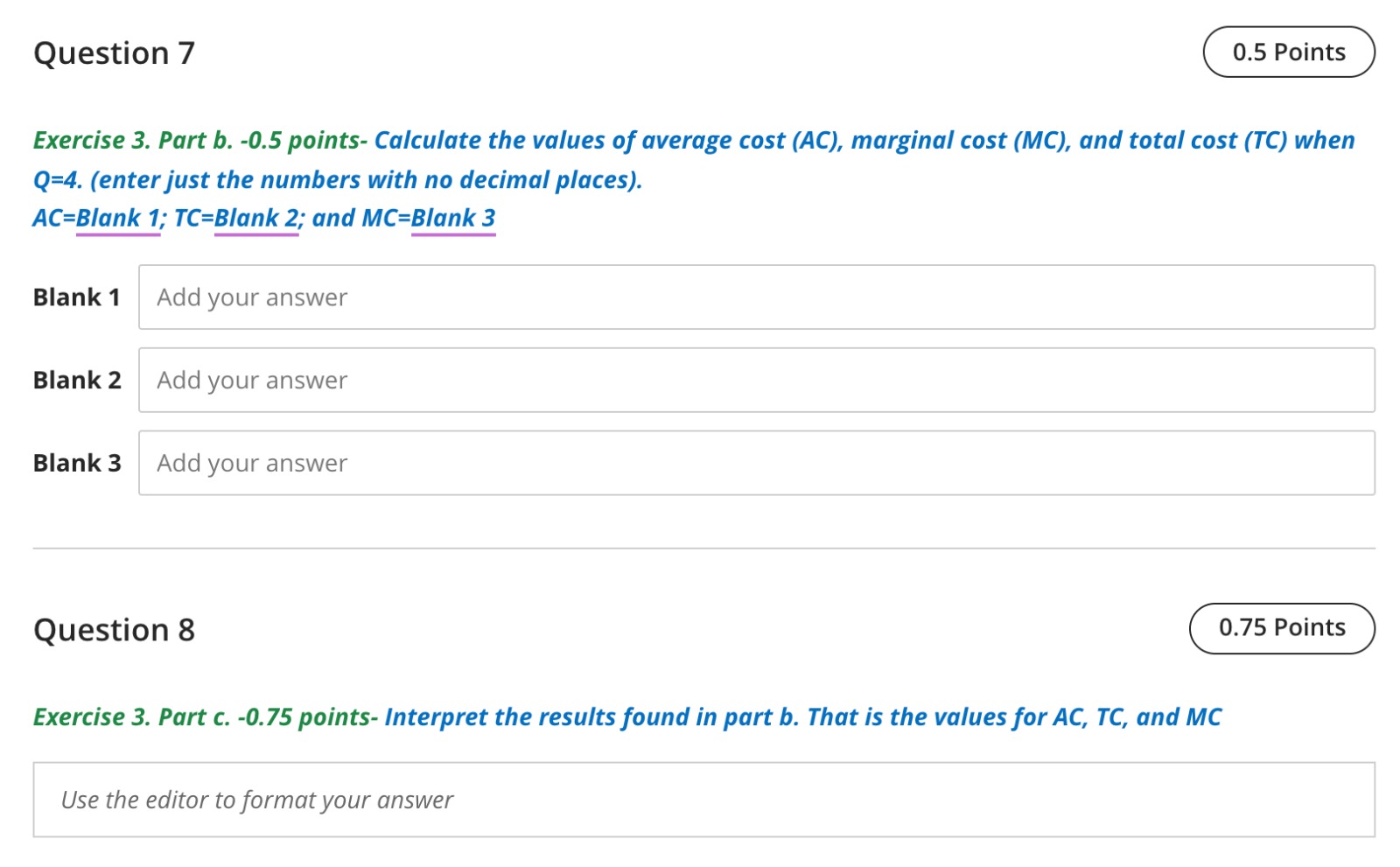 Solved Exercise 3. (3.0 points in total) Given the following | Chegg.com