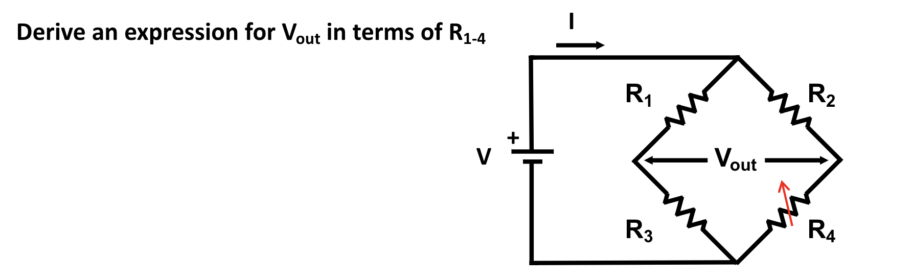Solved Derive an expression for Vout in terms of R1-4 R1 R2 | Chegg.com