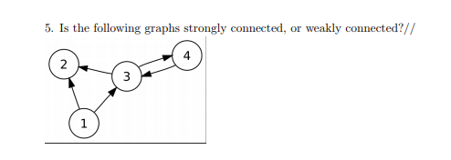 Solved 5. Is the following graphs strongly connected, or | Chegg.com