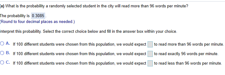 Solved a) What is the probability a randomly selected | Chegg.com