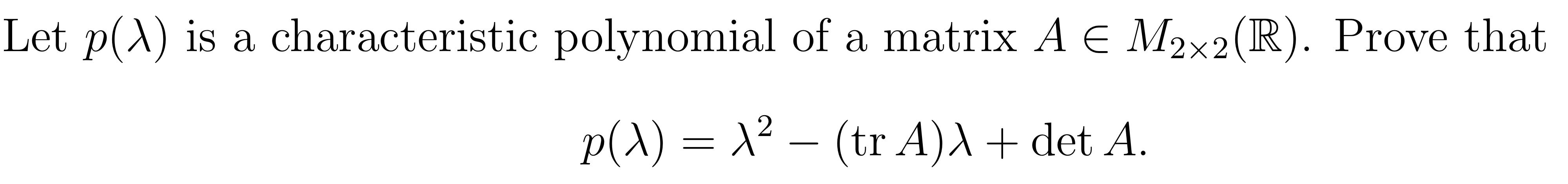 Solved et p(λ) is a characteristic polynomial of a matrix | Chegg.com