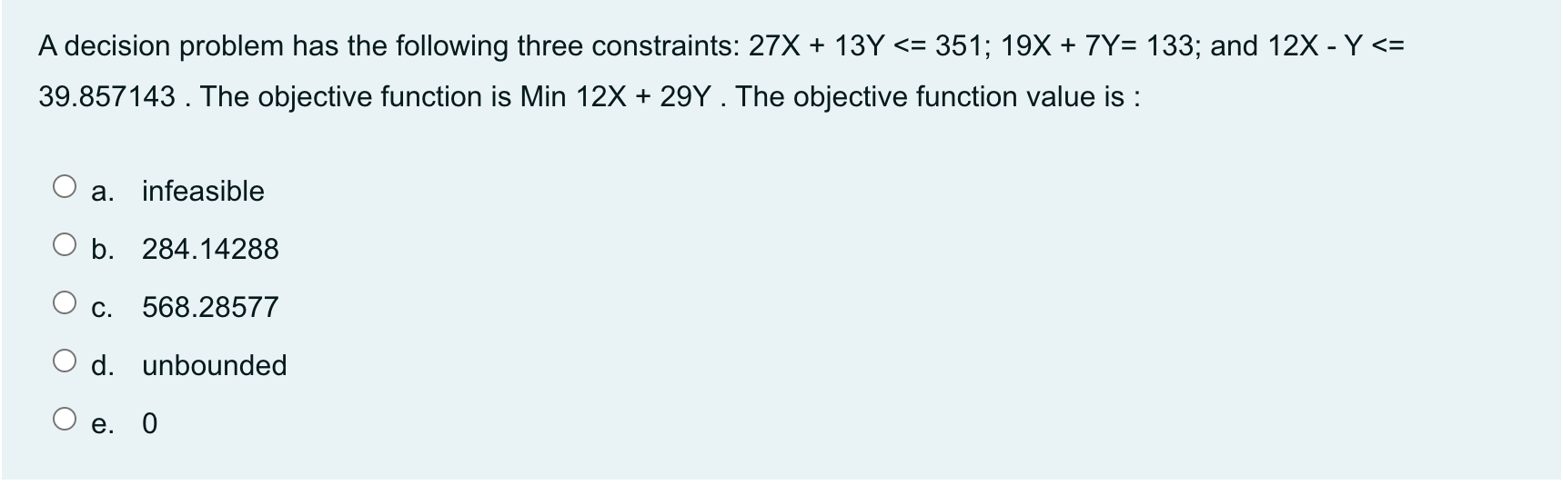 Solved A decision problem has the following three | Chegg.com