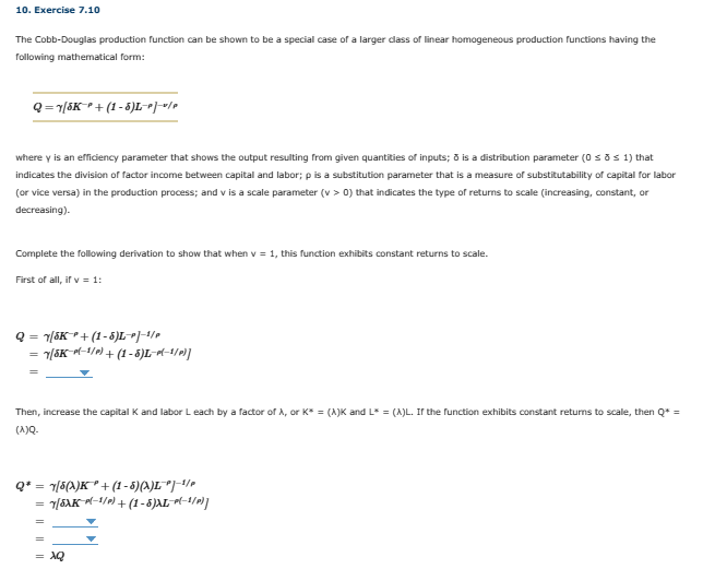 Solved The Cobb-Douglas production function can be shown to | Chegg.com