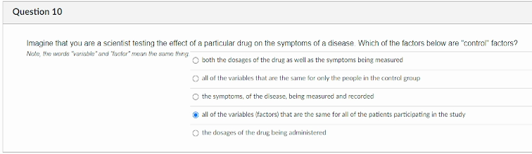 Solved Question 10 Imagine that you are a scientist testing | Chegg.com