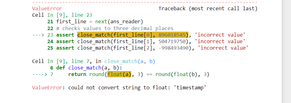 Solved Hi I am getting a Value Error for my code. I am | Chegg.com