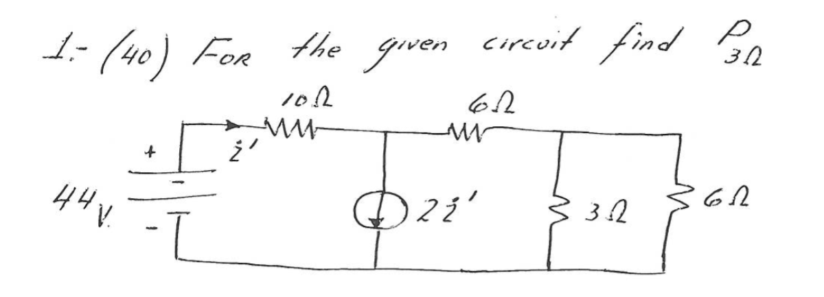 Solved Please find using method such as KCL/KVL, Ohm's Law, | Chegg.com