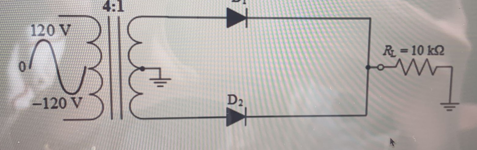 Solved what is peak voltage at d1 diot? | Chegg.com
