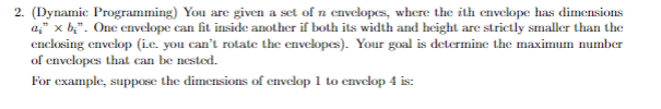 Solved 2. (Dynamic Programming) You are given a set of n | Chegg.com