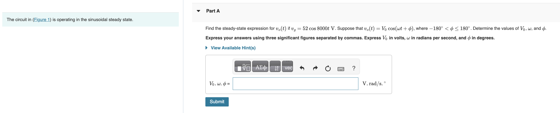 The Circuit In Figure 1 Is Operating In The